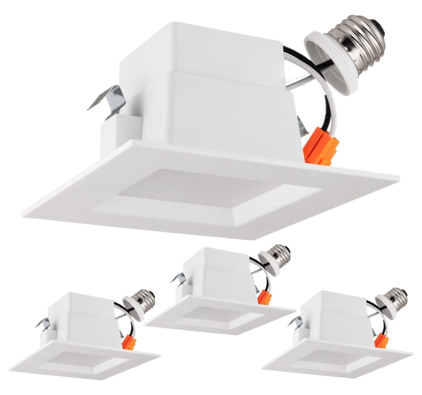 - Pack of 4 LFX/RDL/4S/10W/D/E/40K 4” Retrofit LED Square Recessed ...