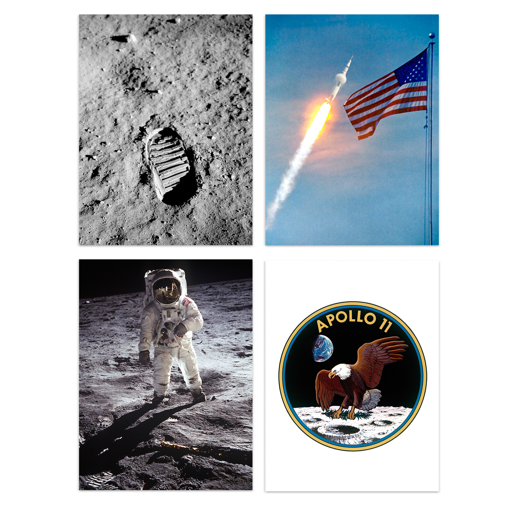 Pack of 4 NASA Spaceship Apollo 11 Mission Moon Landing 50th ...