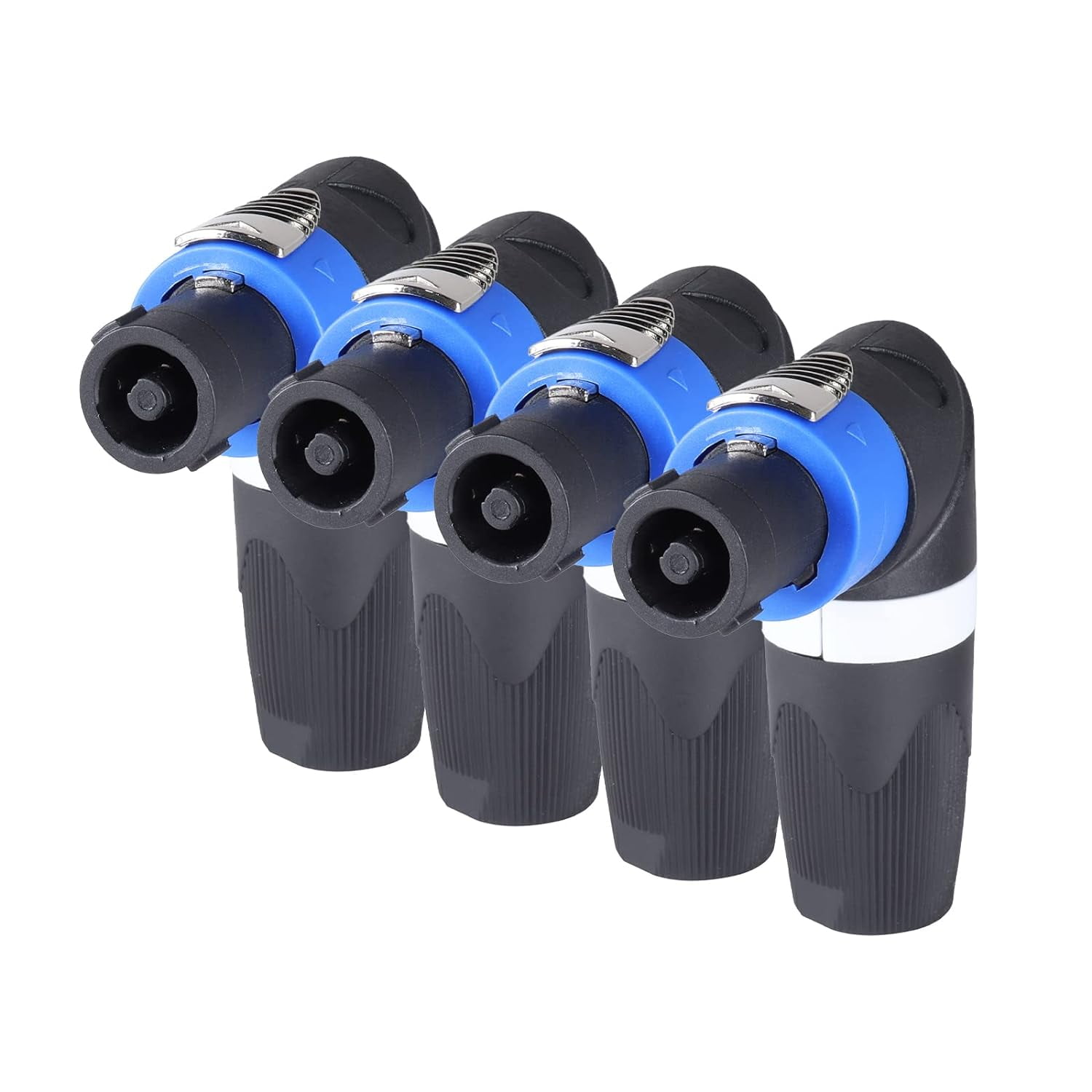 Pack of 4 NL4FRX Speakon Connector - 4pcs 4 Pole Right Angle NL4FRX ...