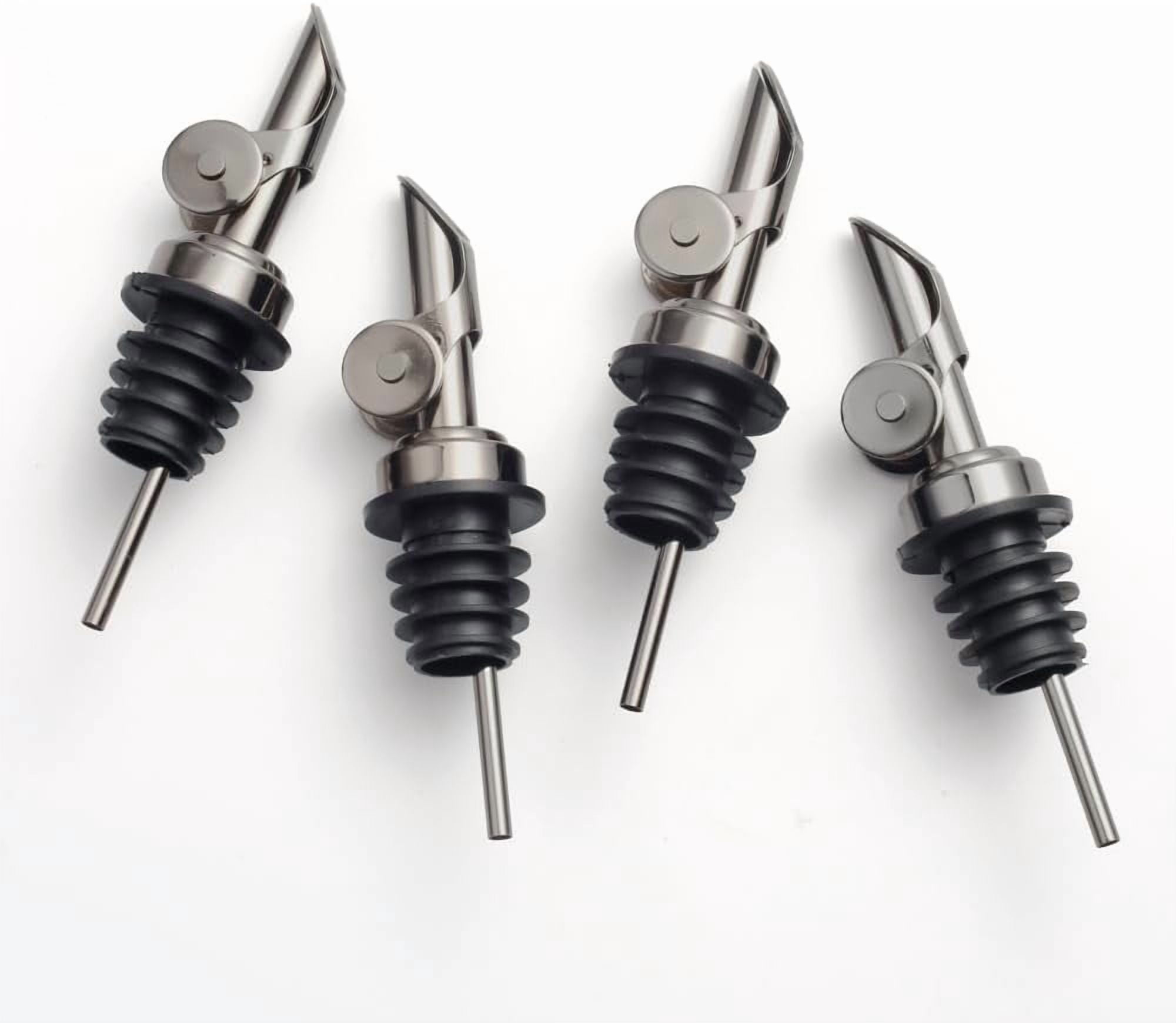 Pack of 4 Premium Liquor Pour Spout Made of Stainless Steel with ...