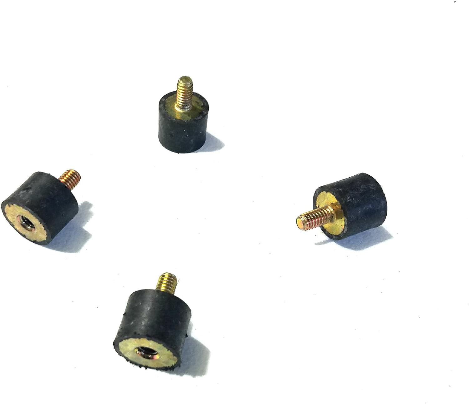 Pack of 4 Rubber Vibration Isolator Mounts - 1" Diameter x 3/4" Height ...