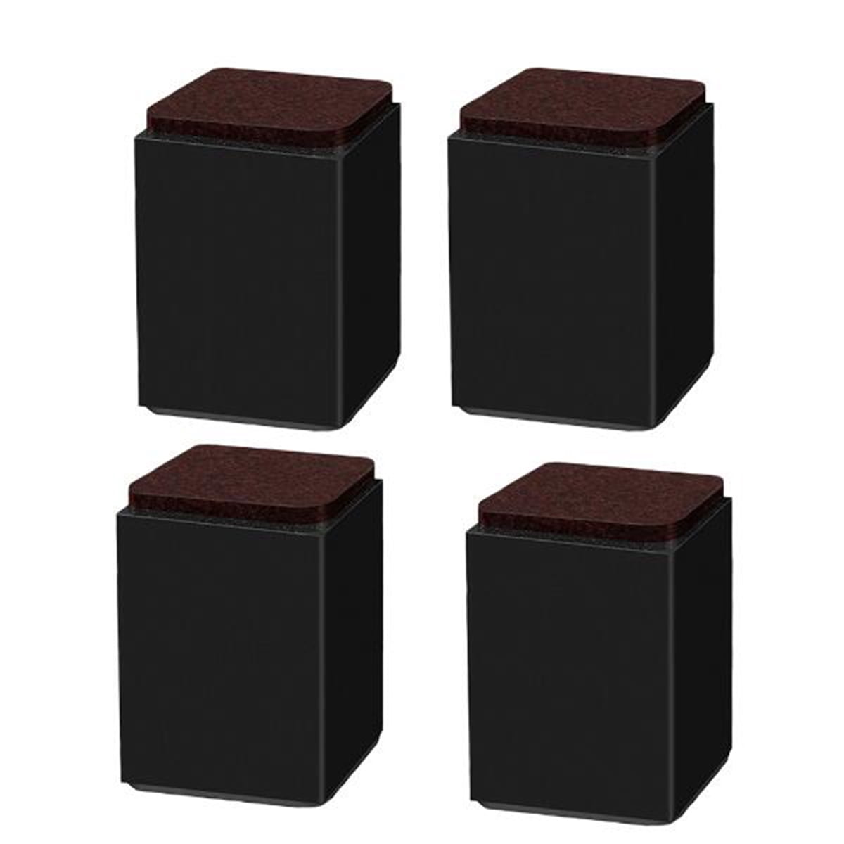 Pack of 4 Self-Adhesive Carbon Steel Bed Risers, Heavy Duty Lift ...