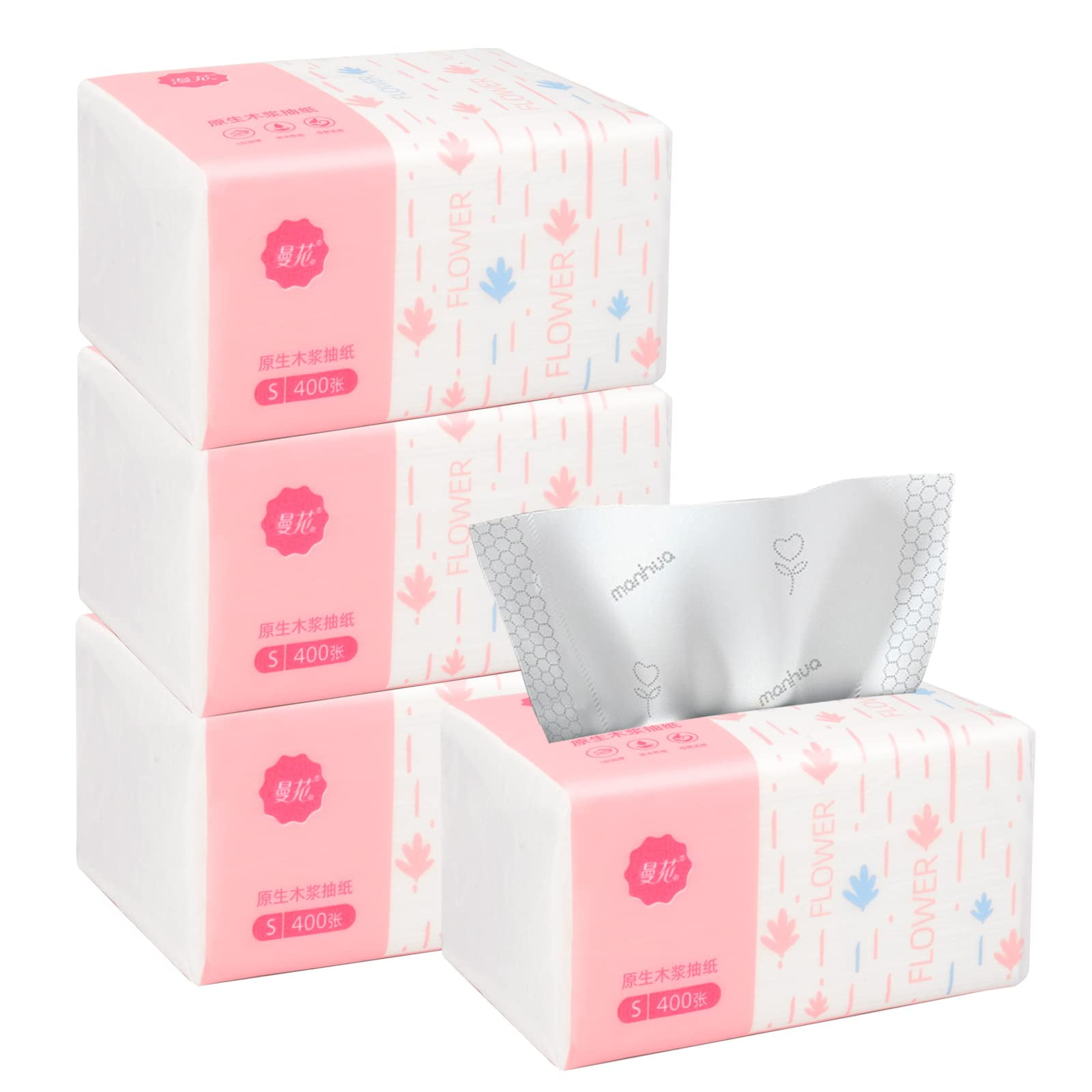Pack of 4, Small TSF6 Facial Tissue, Toilet Paper, Bag Cover ...