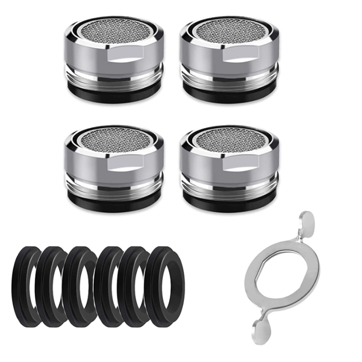 Pack of 4 tap aerator aerator, tap strainer aerator with 6 seals and 1 ...
