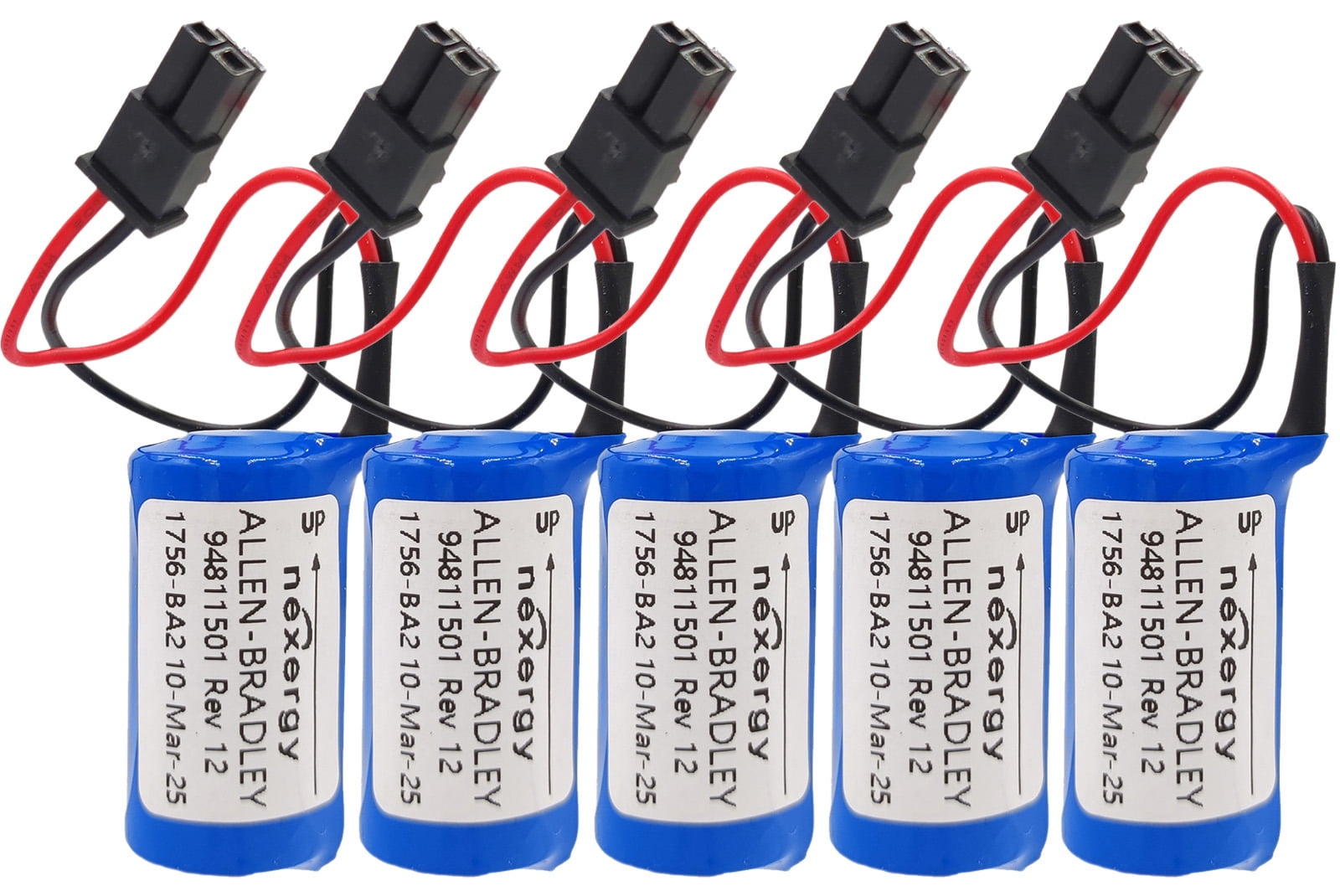 (Pack of 5) 1756-BA2 3.0V 1200mAh PLC Battery Replacement for Allen ...