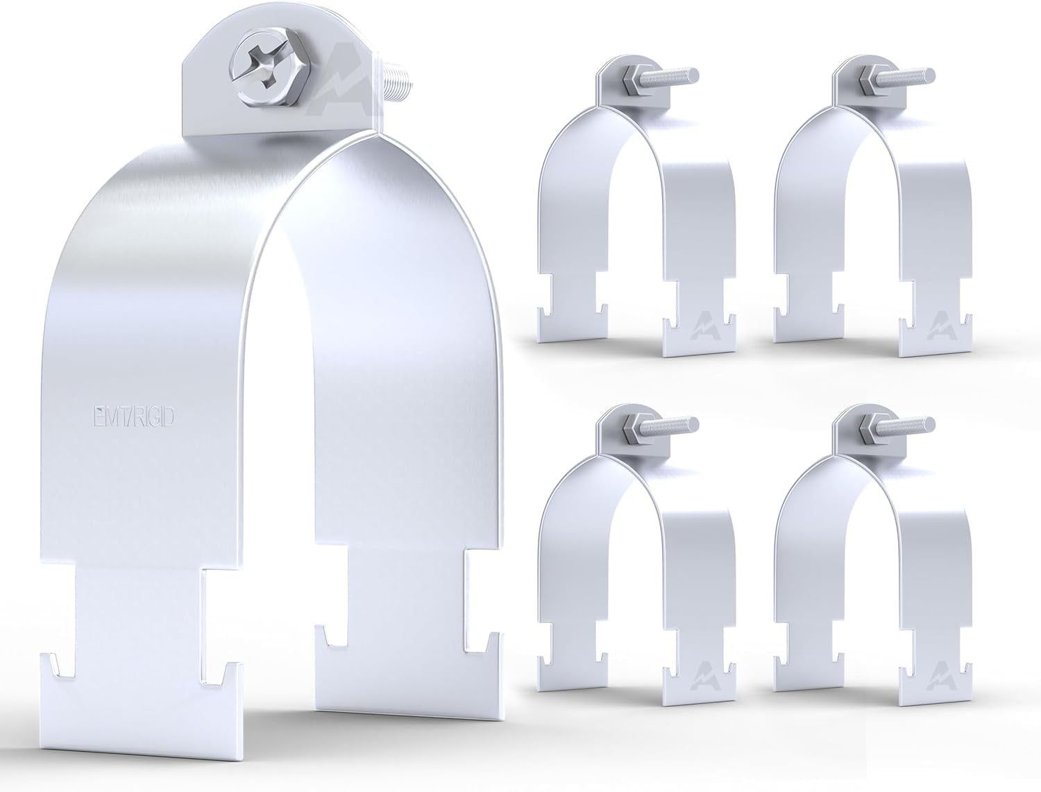 (Pack of 5) 3-1/2'' Rigid Strut Clamp, Durable Strut Clamps ...