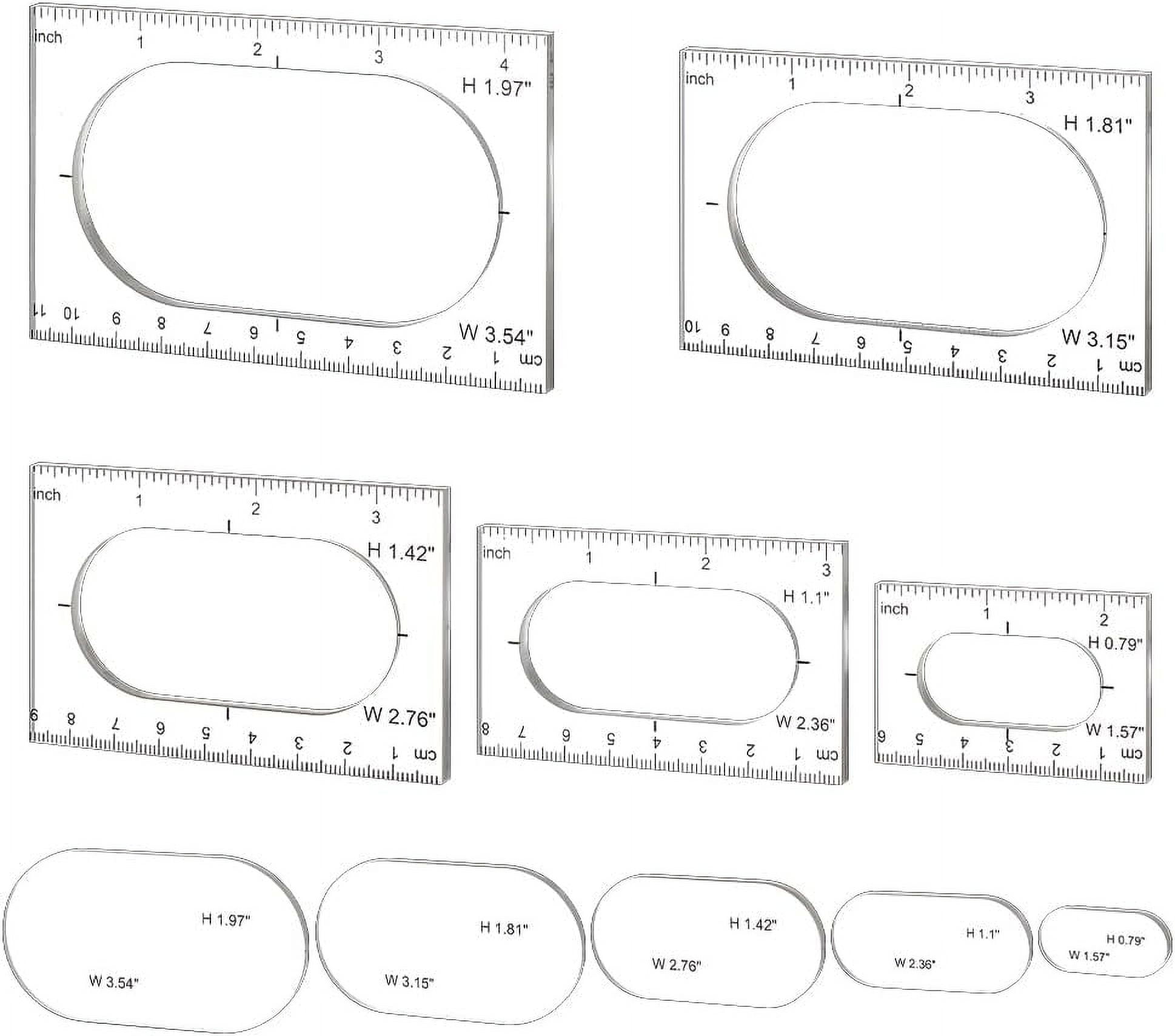 Pack of 5 Router Templates Oval Inlay Template Acrylic Router Jig ...
