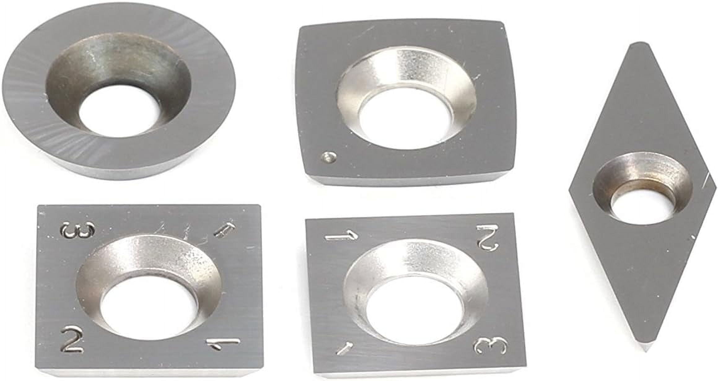 Pack of 5 Wood Turning Carbide Cutter Inserts Combination Set for or ...
