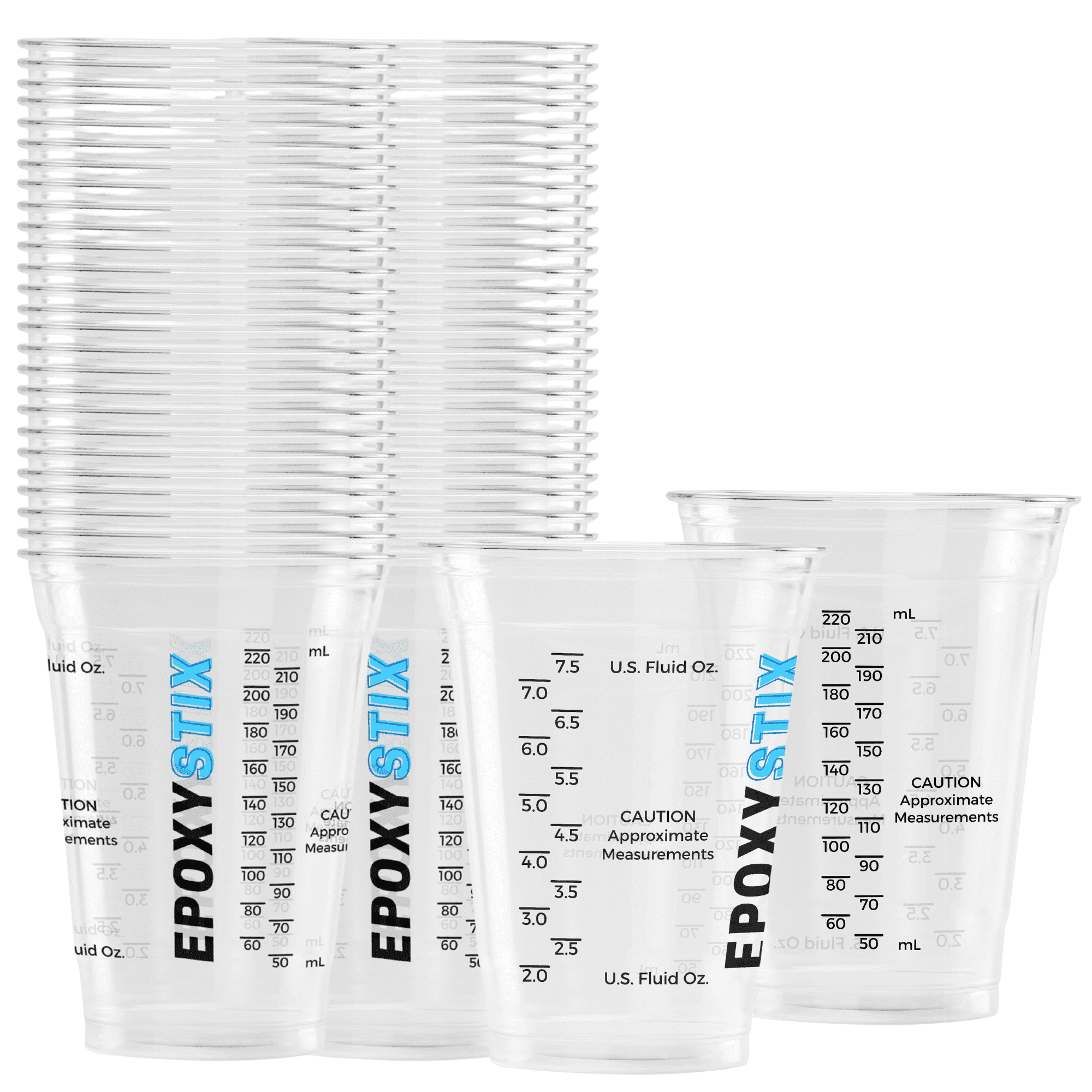 [Pack of 50] 10oz Disposable Graduated Measuring Cups for Mixing ...