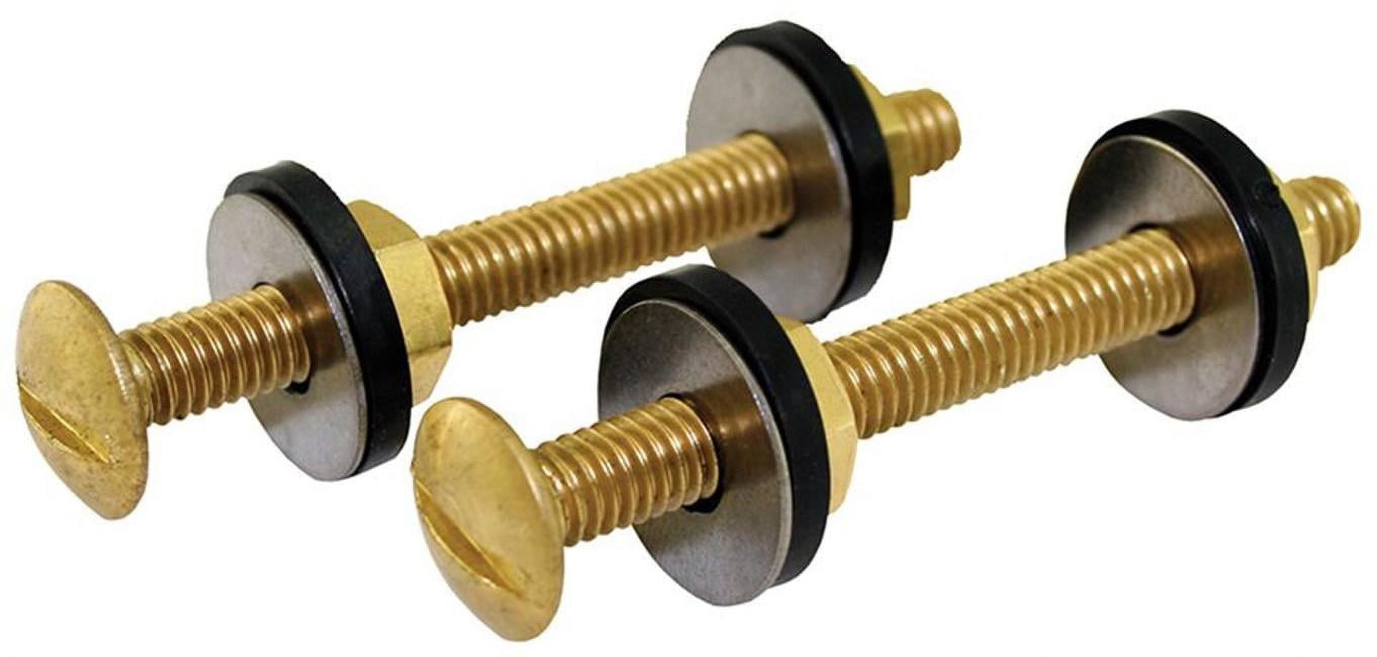 Pack 50, 5/16" x 3" Tank to Bowl Bolt Set with Brass Plated Bolt and ...