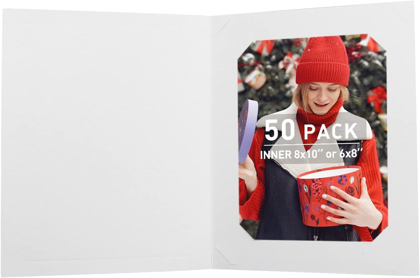 Pack of 50, 6x8 or 8x10 Photo Folders, Cardboard Picture Frame, Paper ...