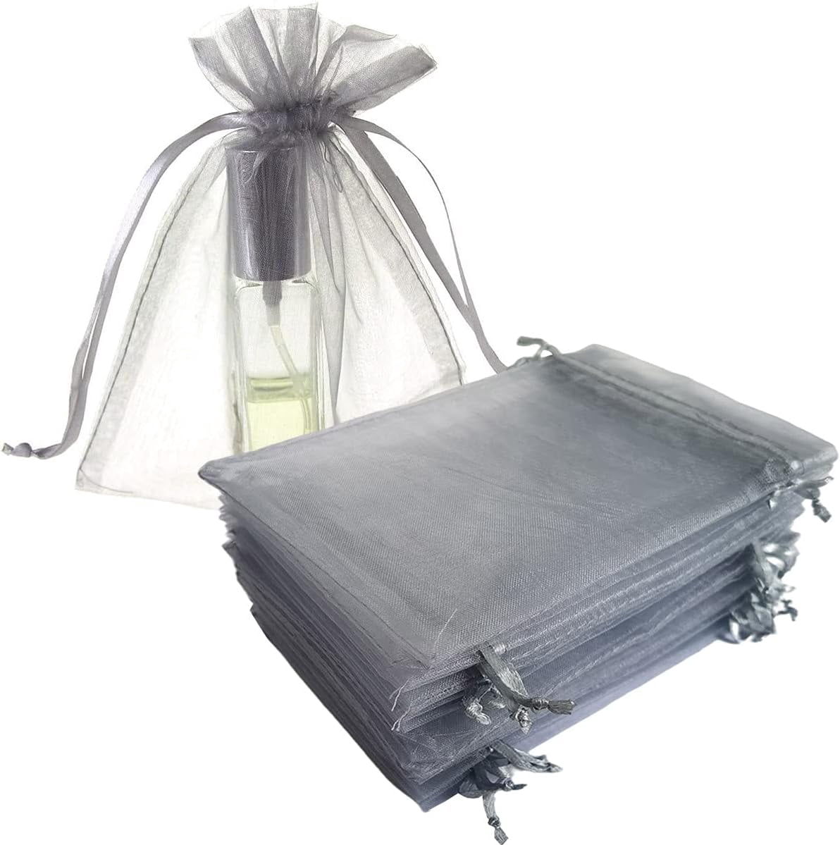 Pack of 50 Organza Drawstring Gift Bags for Jewelry,Chocolate,Bows,4x6 ...