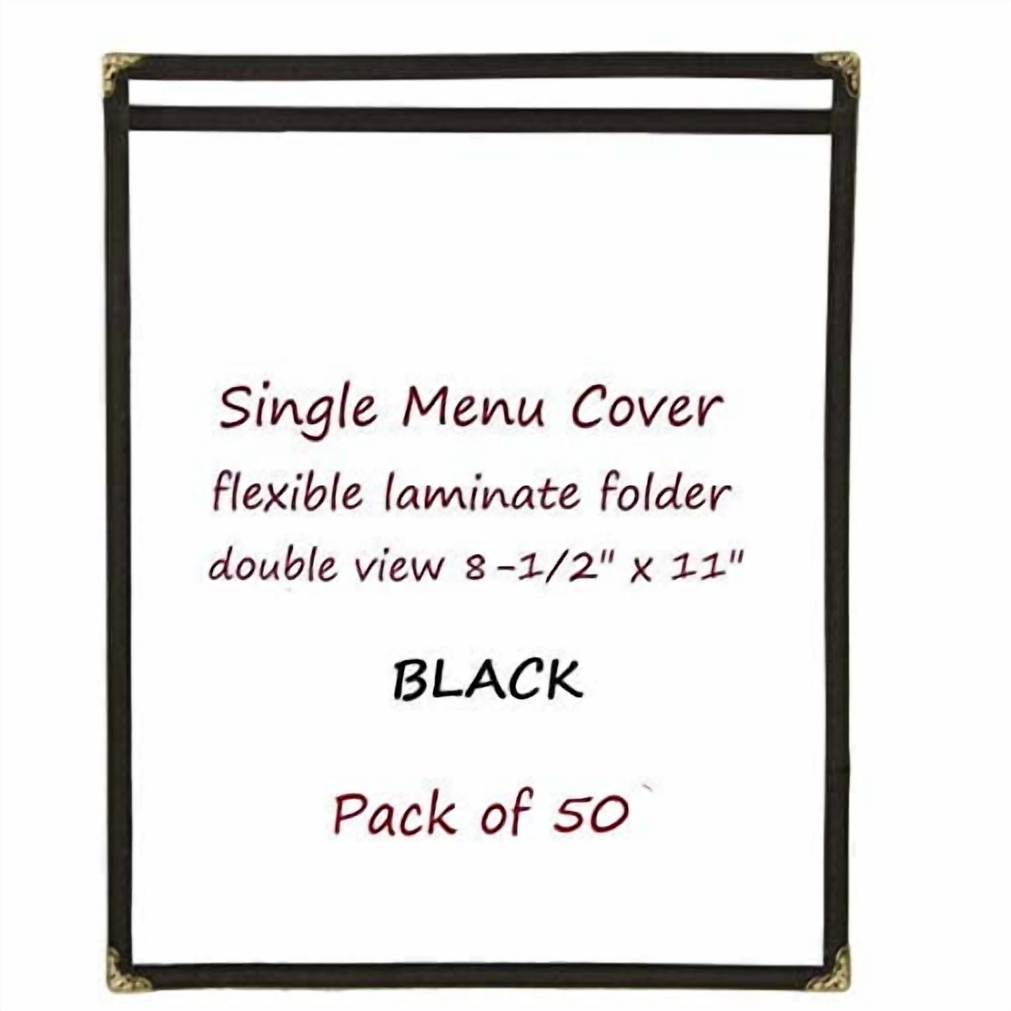 (Pack of 50) Single Menu Covers Laminate Plastic One Page Restaurant ...