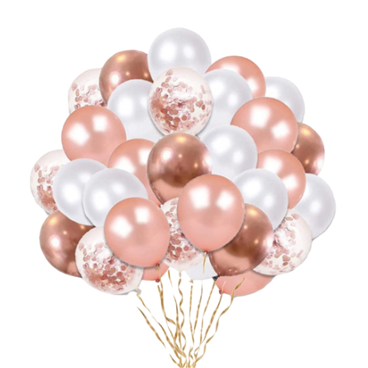 Pack of 50 rose gold balloon set, 12 inch latex party balloons ...
