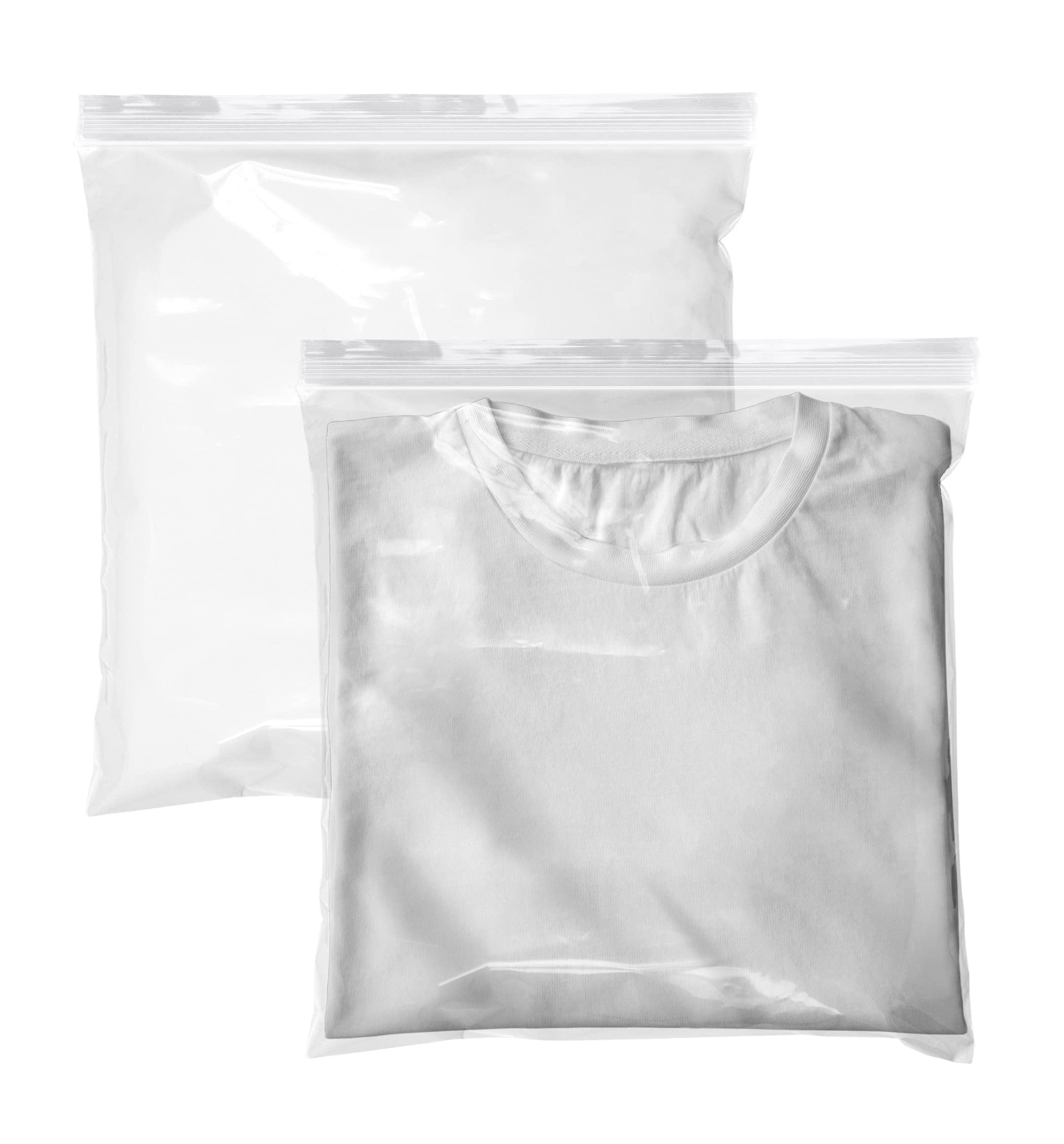 Pack of 500 Zipper Bags, Clear 12 x 12. Heavy Duty Seal Top ...