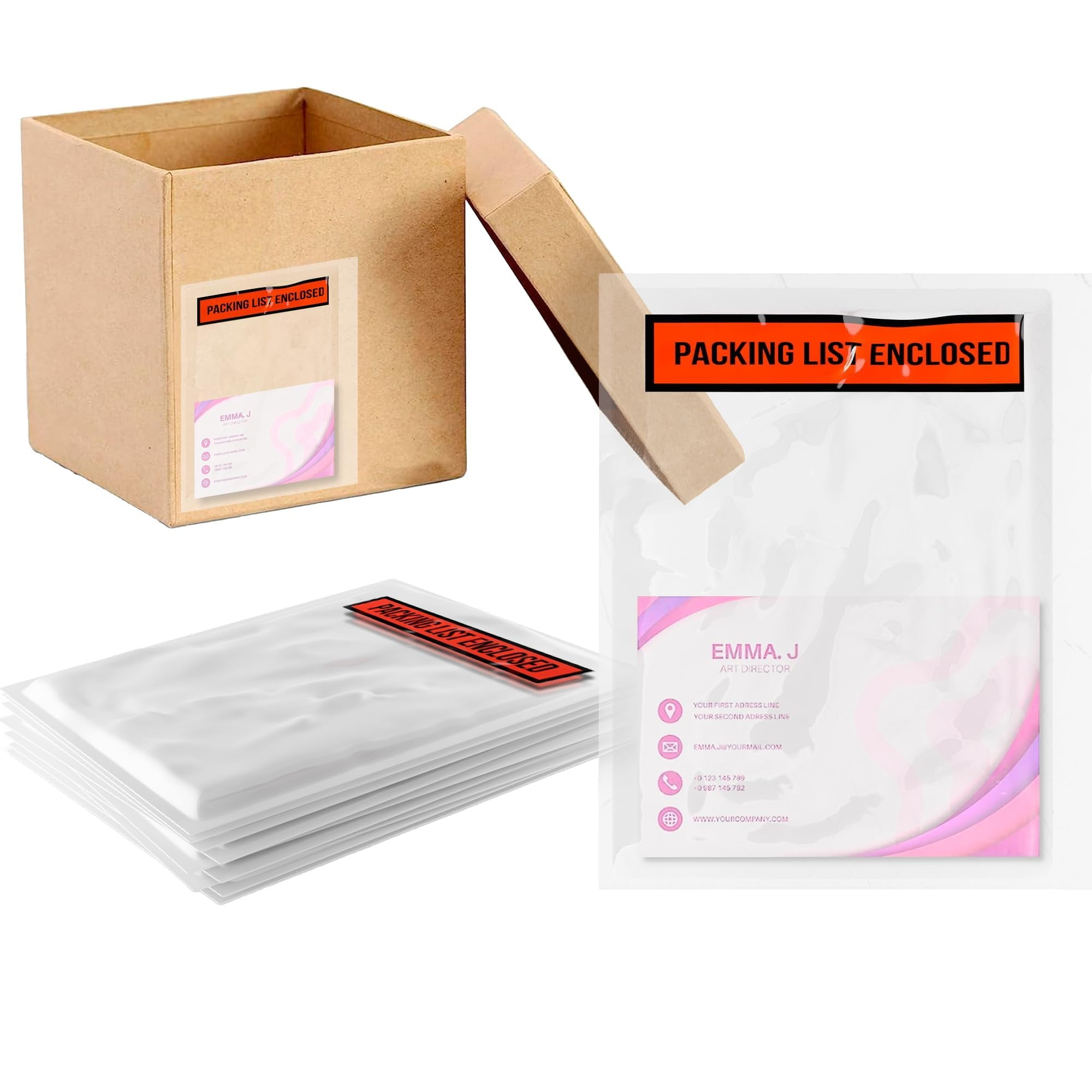 Pack of 5000 Packing List Envelopes 4.5 x 6 Packing List Enclosed 4 1/2 ...