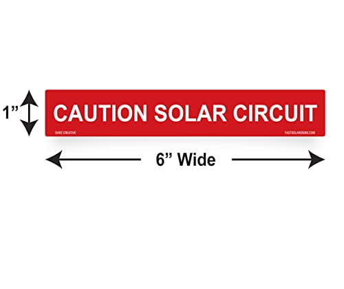 Pack of 56 | Caution Solar Circuit Stickers | Decals | Labels | PV ...