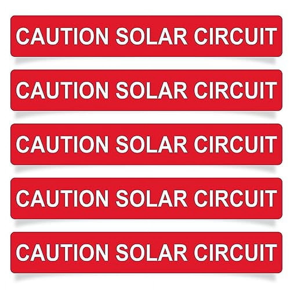 Pack of 56 | Caution Solar Circuit Stickers | Decals | Labels | PV ...
