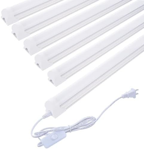 (Pack of 6) 4FT LED Shop Light 24W 4 Foot T8 Integrated Tube Light ...