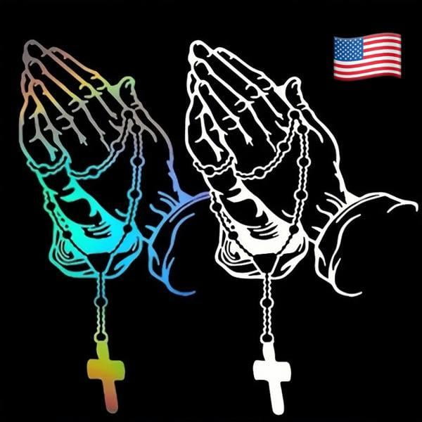 Pack of 6 Bumper Stickers Car Stickers Pearl Rosary God Jesus Christ ...