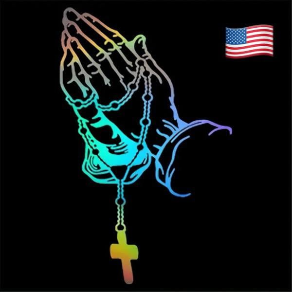 Pack of 6 Bumper Stickers Car Stickers Pearl Rosary God Jesus Christ ...