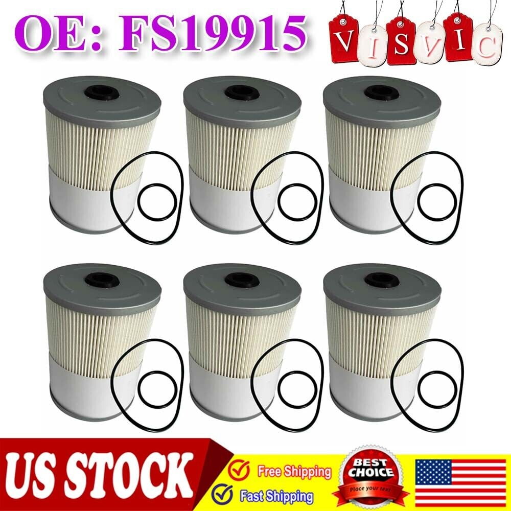 Pack 6, FS19915 Replace Fuel Filter For Detroit Diesel DD13-DD15 Water ...