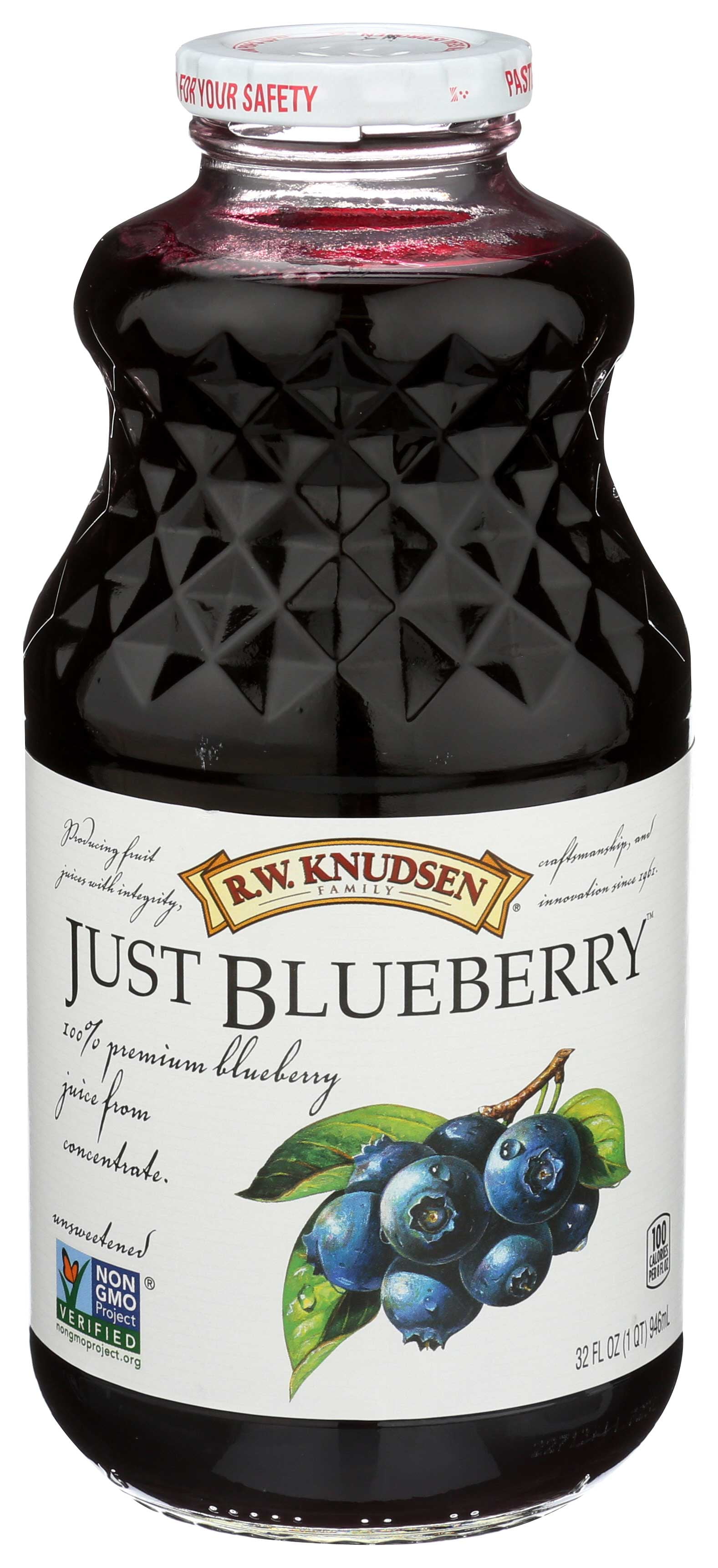 R.W. Knudsen Just Blueberry Juice Concentrate, 32 oz, Pack of 6, All ...