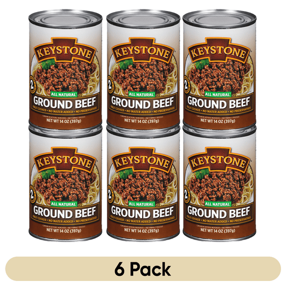 Keystone Meats Canned Ground Beef 14 oz Fully Cooked Protein for ...