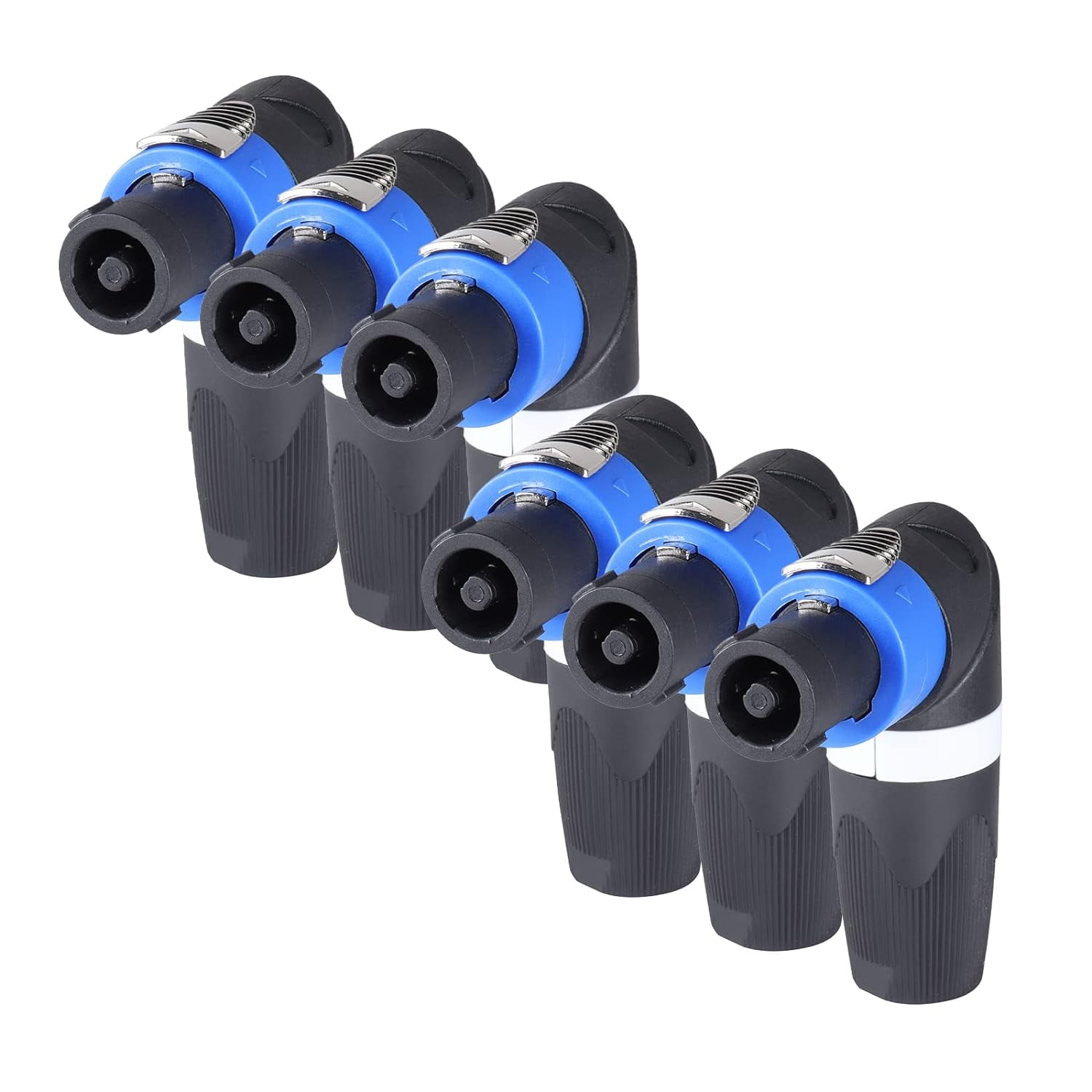 Pack of 6 NL4FRX Speakon Connector - 6 Packs 4 Pole Right Angle NL4FRX ...