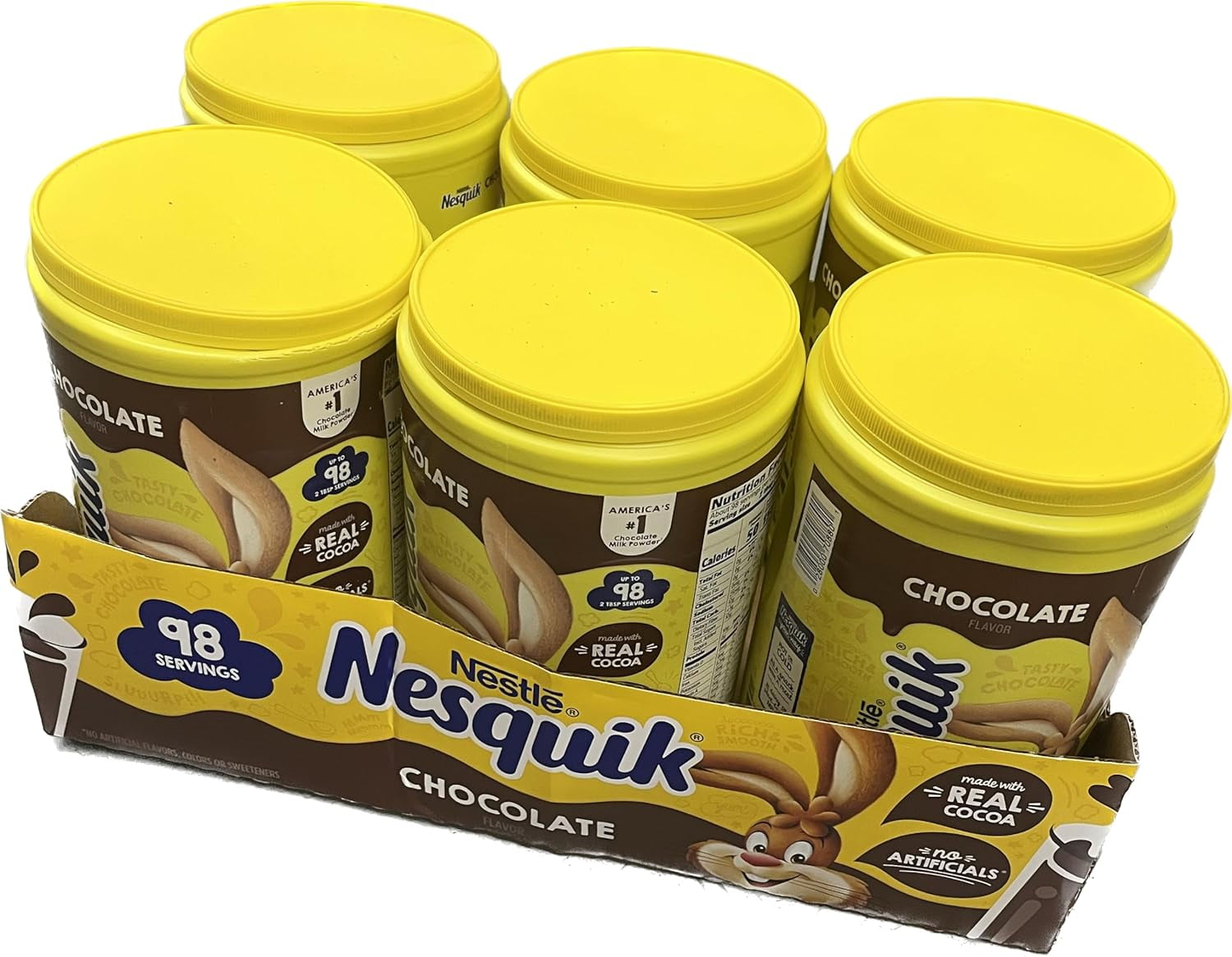 Pack of 6, Nesquik Chocolate Powder Drink Mix (44.9 oz each make up to ...