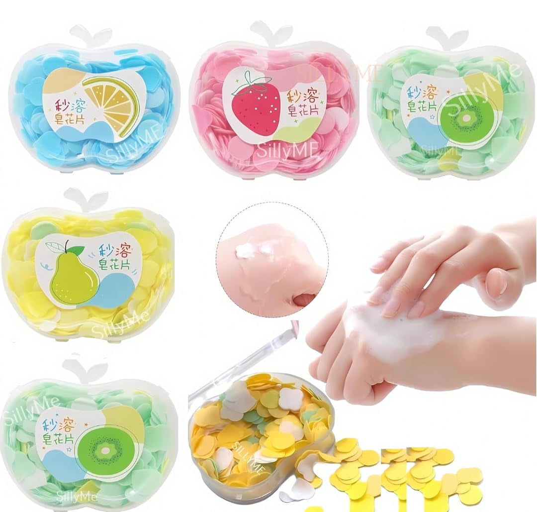Pack of 6 Paper Soap Disposable Mini Soap Paper Scented Paper Soap Bath ...