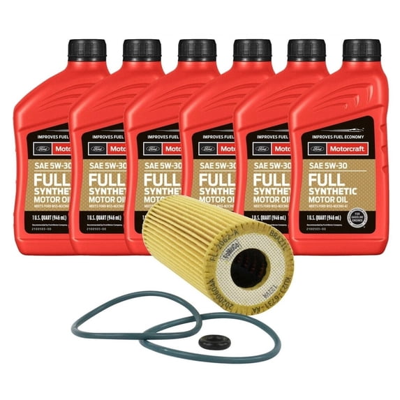 Pack of 6 Quart Motorcraft Motor Oil OEM Full Synethetic 5W-30 SAE ...