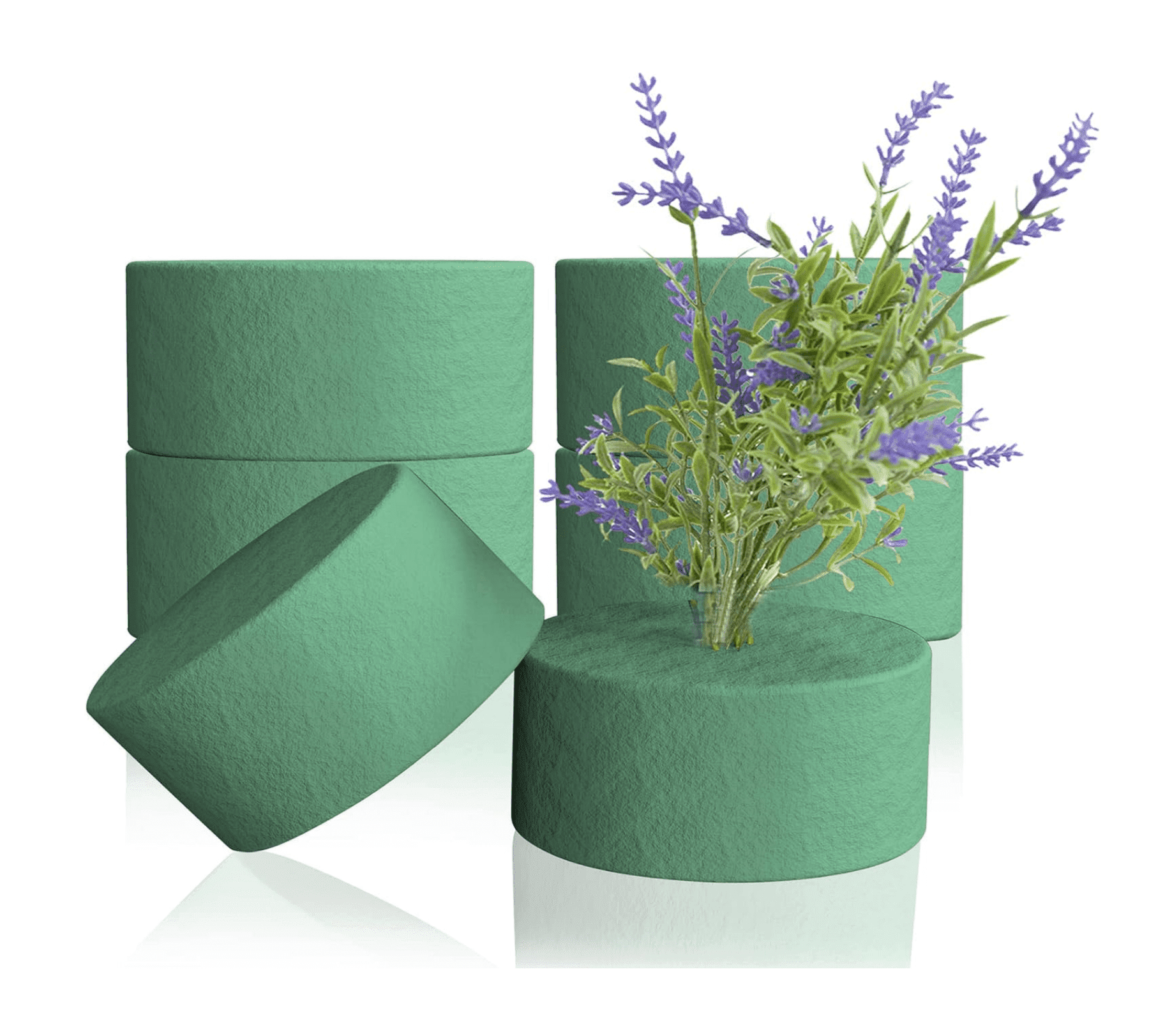 Pack of 6 Round Floral Foam Blocks,Cylindrical Flower Arrangement Clay ...