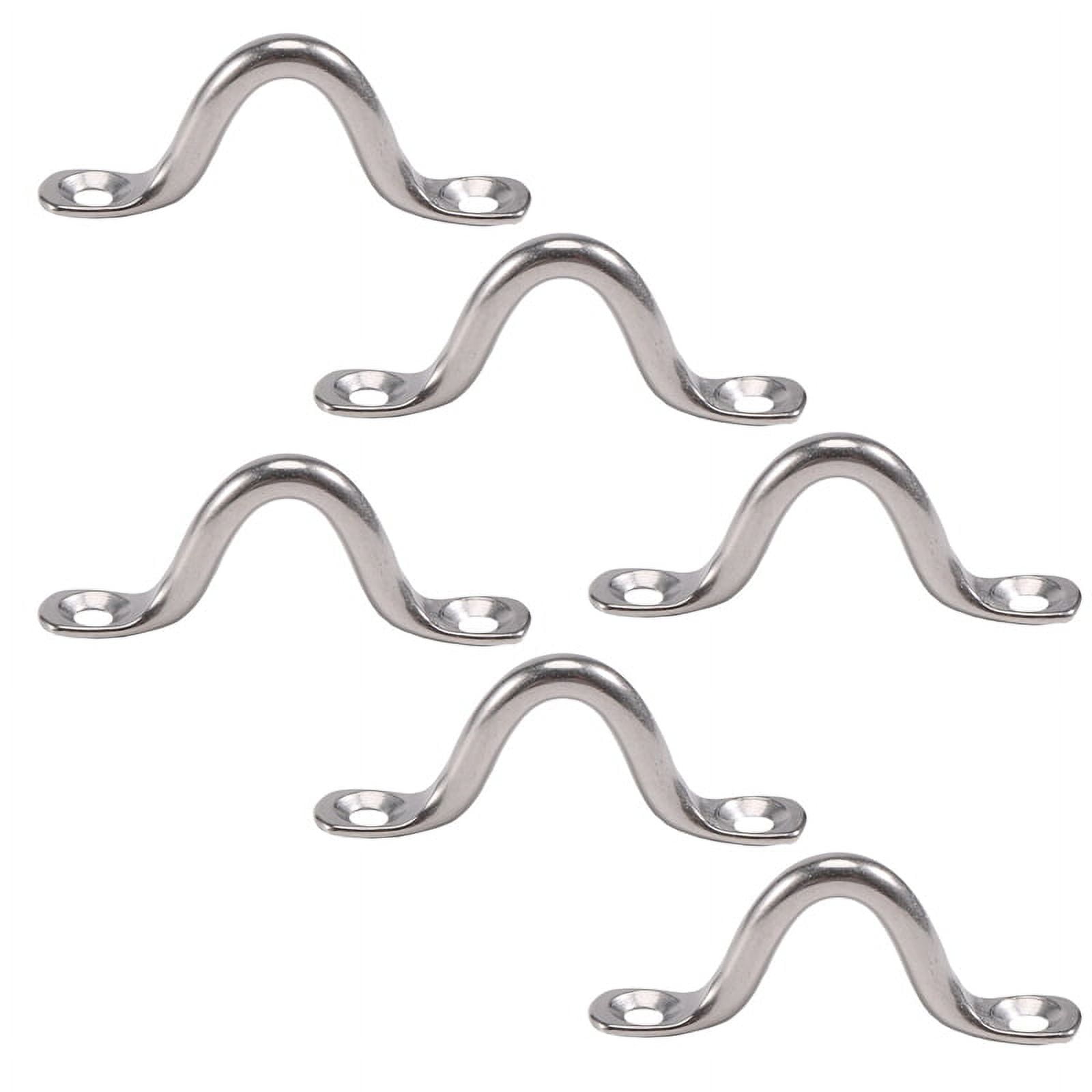 Pack of 6 Stainless Steel Bimini Boat Top PAD EYE , Eye Straps, Tie ...