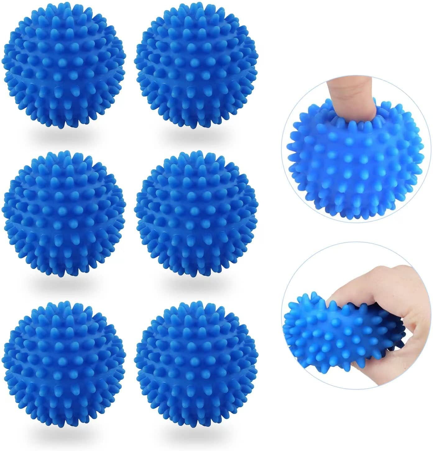 Pack of 6 Washing Balls for Washing Machine, Dryer Ball, Washing Ball ...