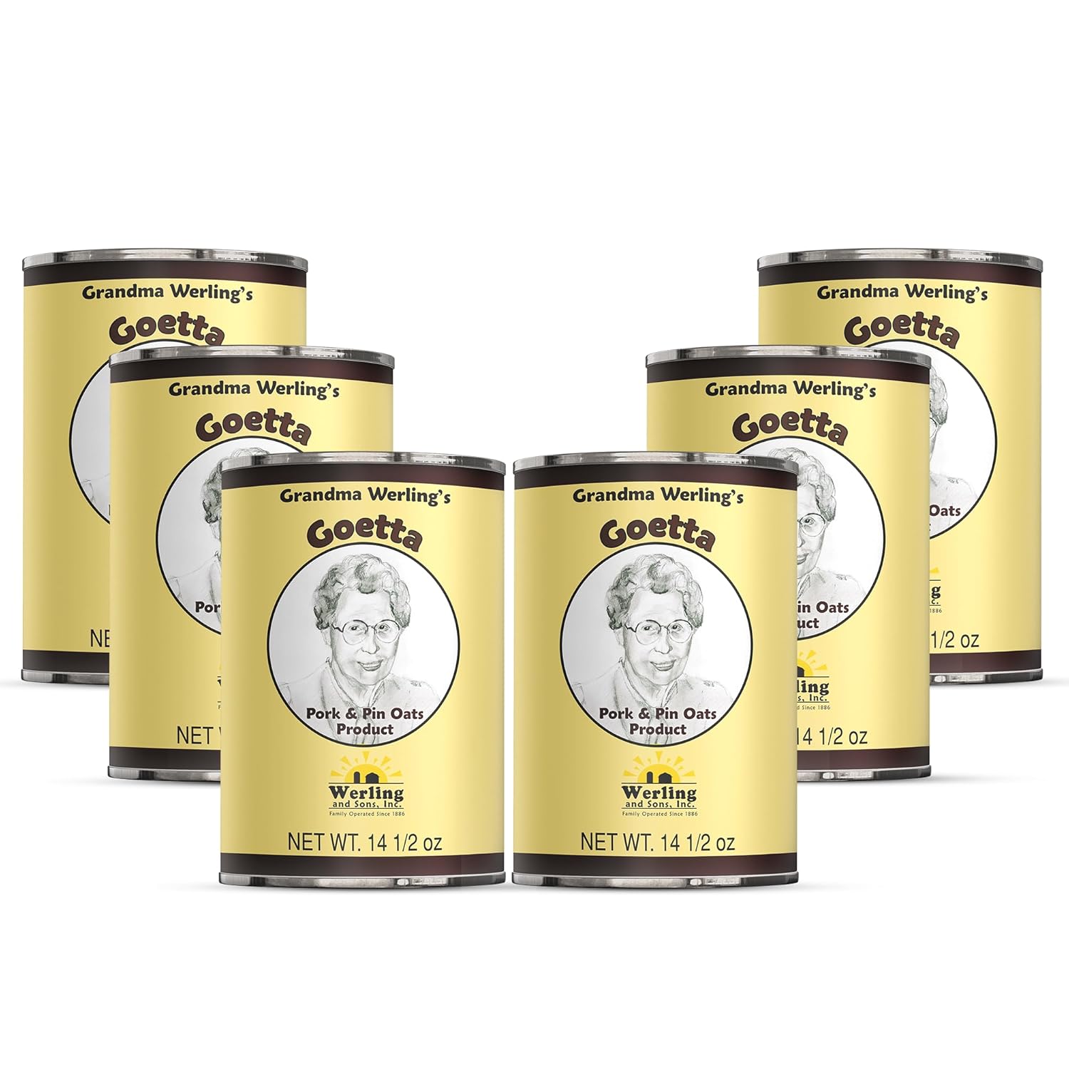 (Pack of 6) Werling & Sons Grandma Werling’s Goetta 14.5 Oz Canned Food ...