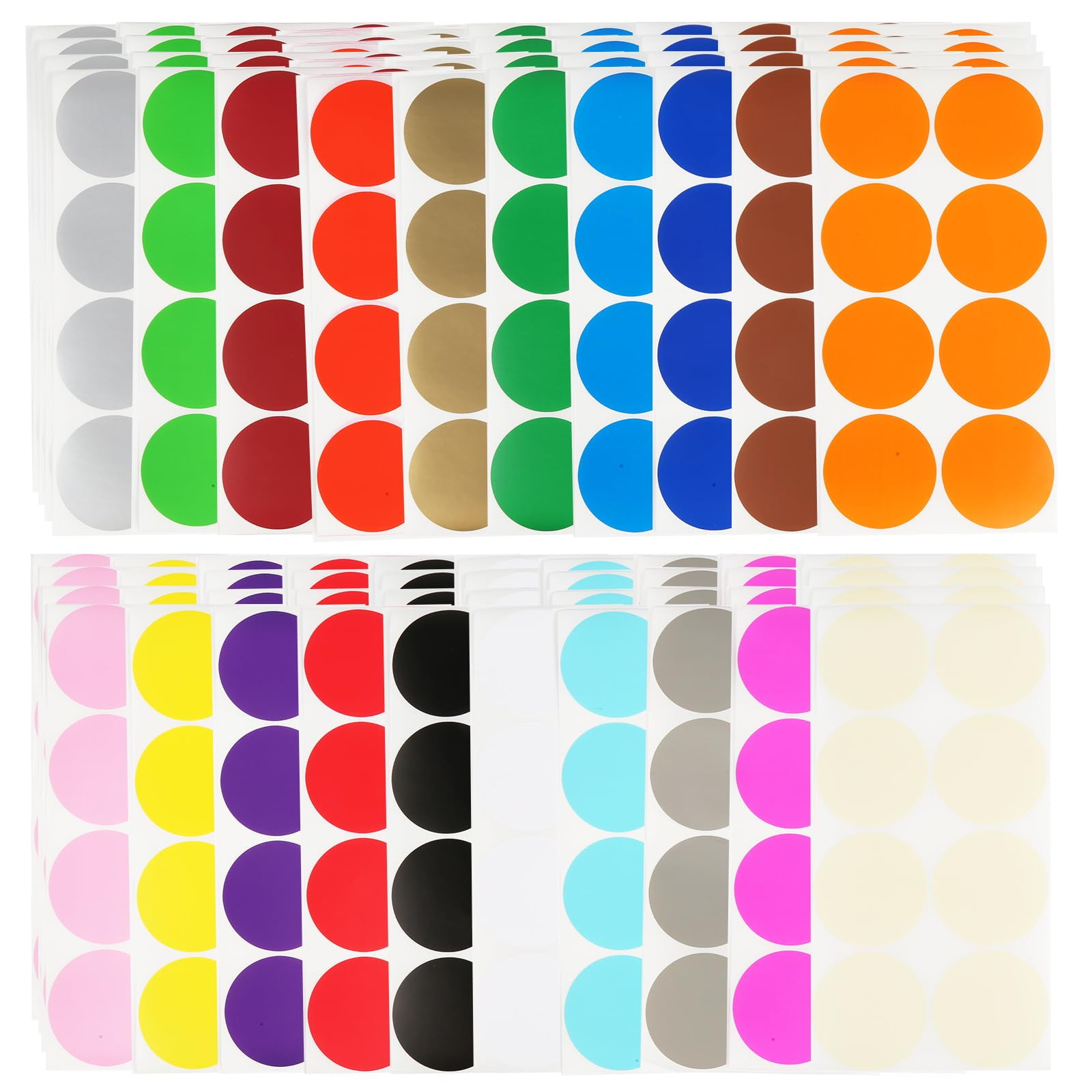 Pack of 640 Adhesive Dots, 50 mm Adhesive Dots, Colourful, Glue Dots ...
