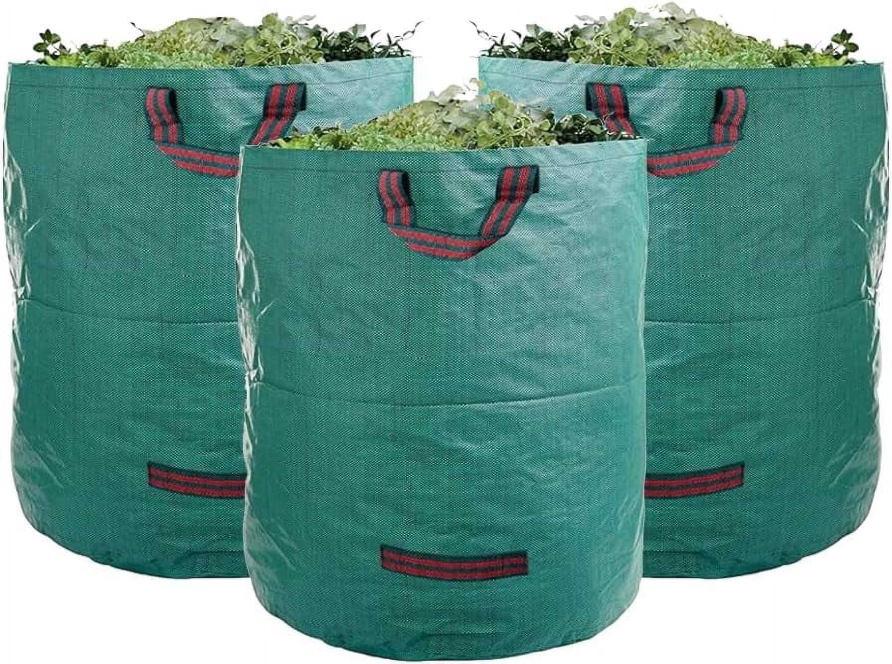 Pack 72 Gallon Garden Waste Bags (30" tall, 26" deep) with handles, Heavy Duty Leaf Bags ...