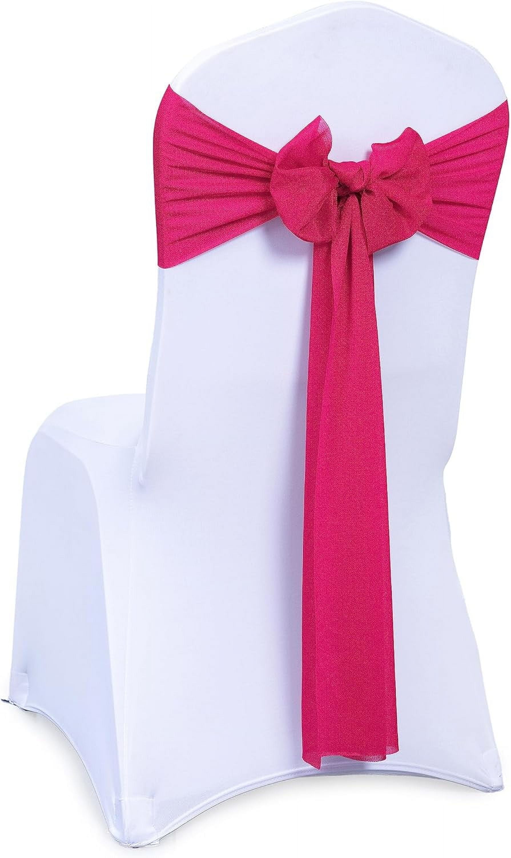 Pack of 75 Chiffon Chair Sashes Bows for Wedding Events Supplies ...