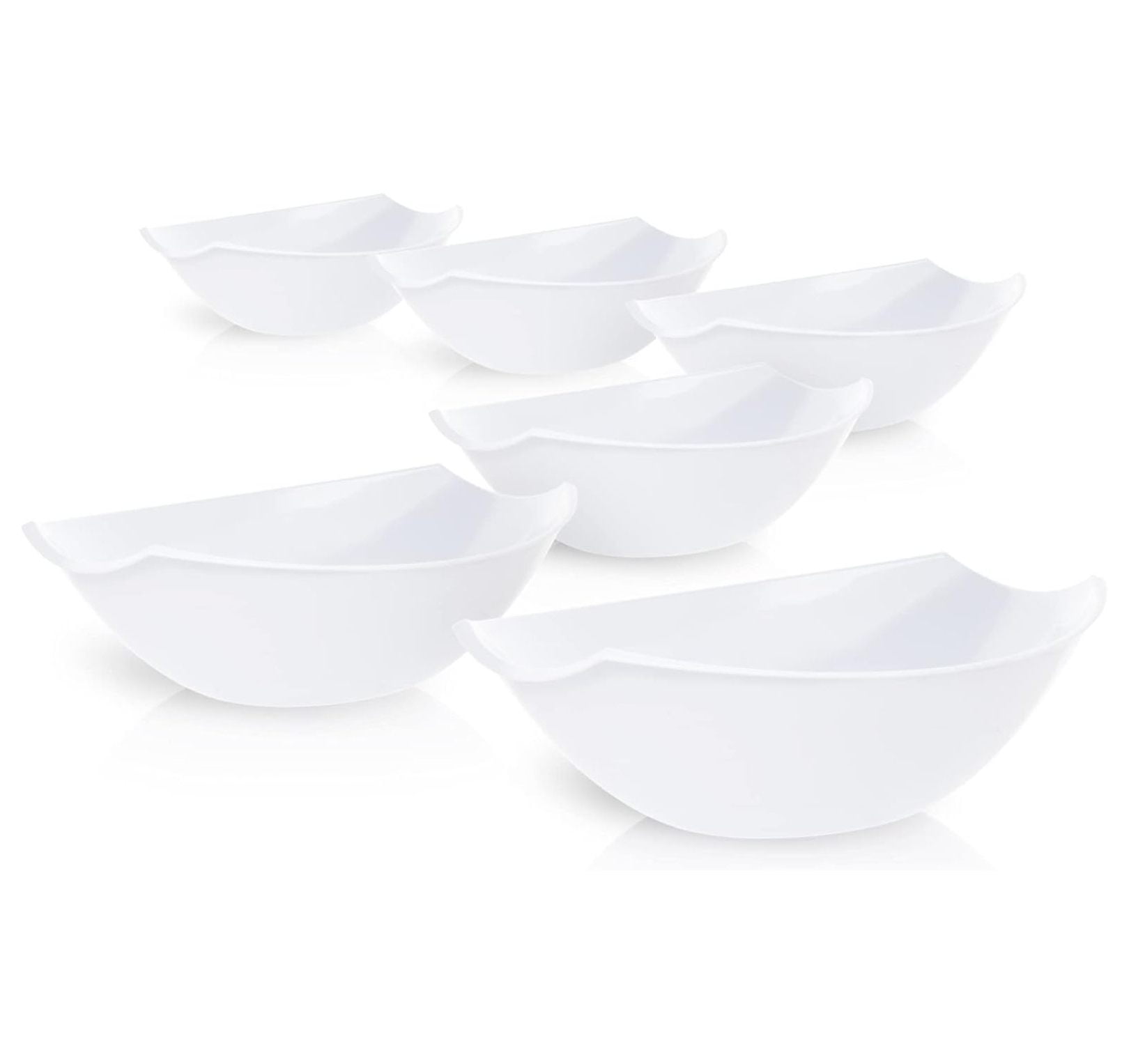 Pack Of 8 Disposable Plastic Serving Bowls Plastic For Parties Oval ...