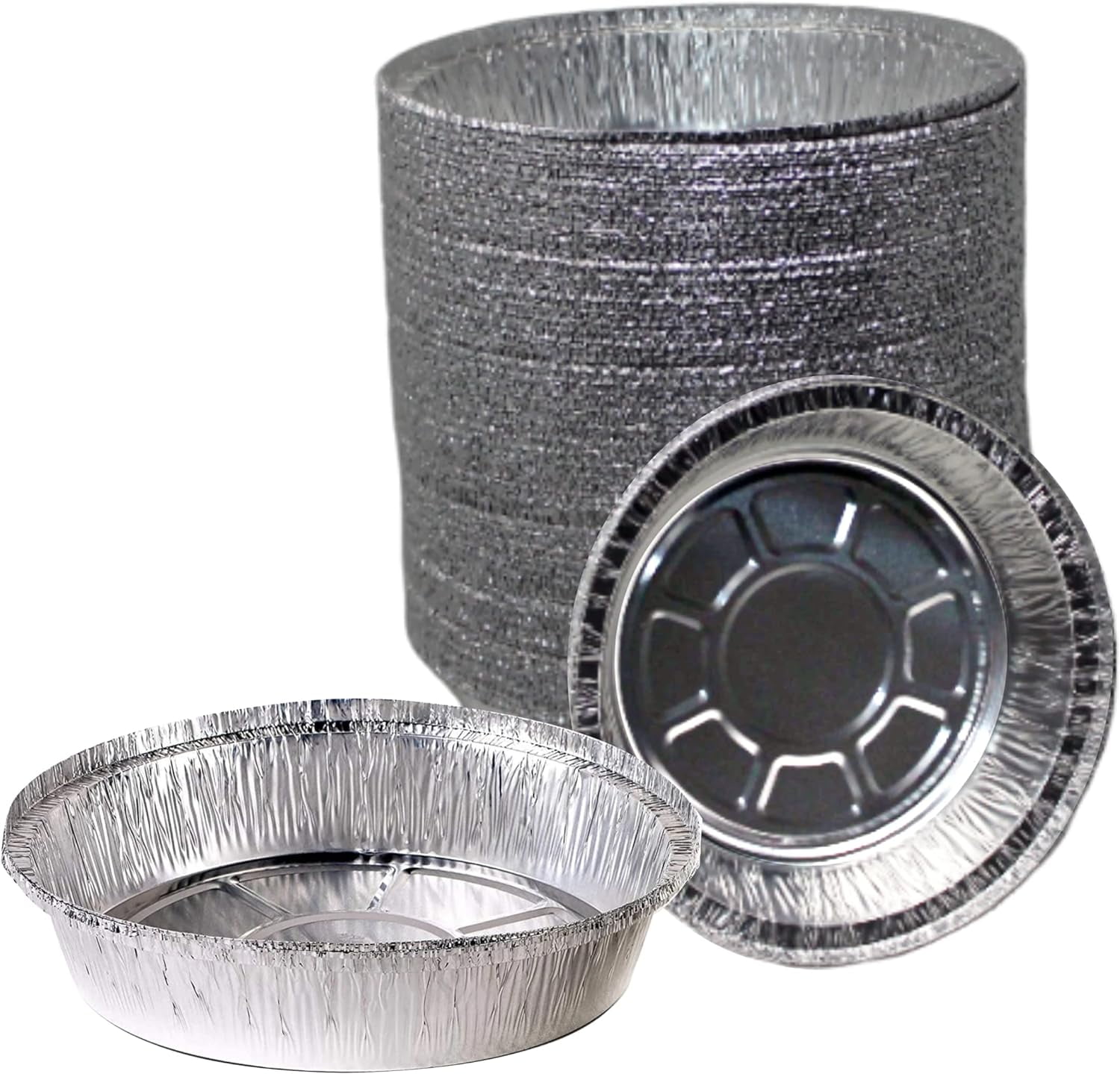 Pack) - 8 Inch Disposable Round Aluminum Take-Out Pans - Disposable Tin ...