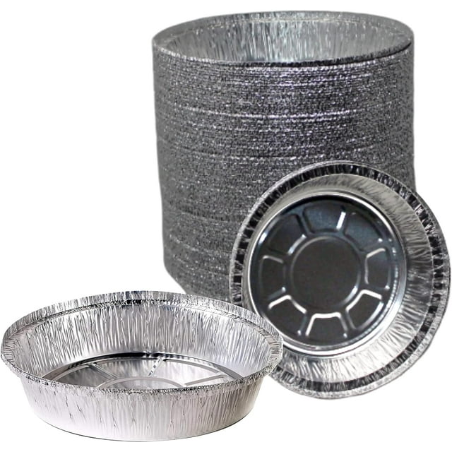 Pack) - 8 Inch Disposable Round Aluminum Take-Out Pans - Disposable Tin ...