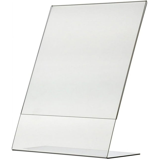 Pack) 8½" x 11" Clear Slant Back Ad/Sign Holder, Plastic Slanted ...