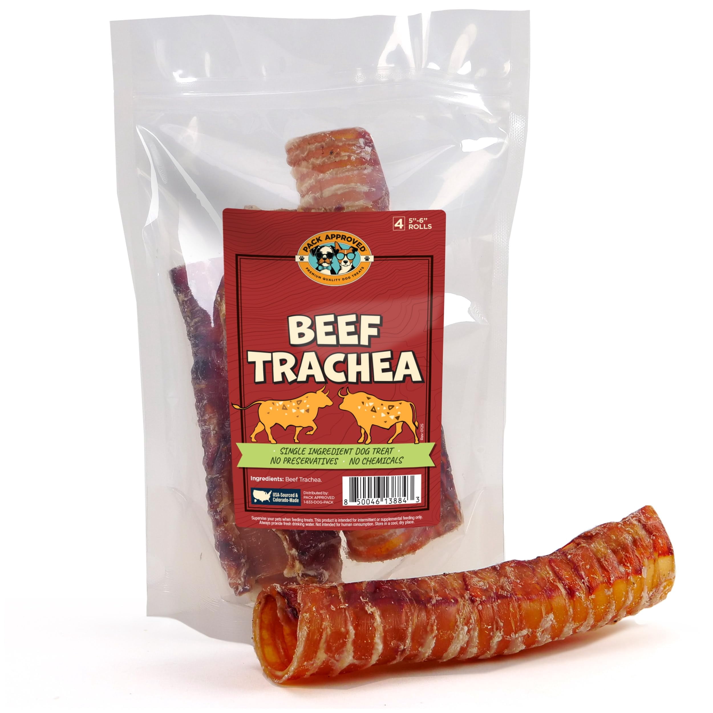 Pack Approved Beef Trachea - Dehydrated Beef Dog Treats Made in USA ...
