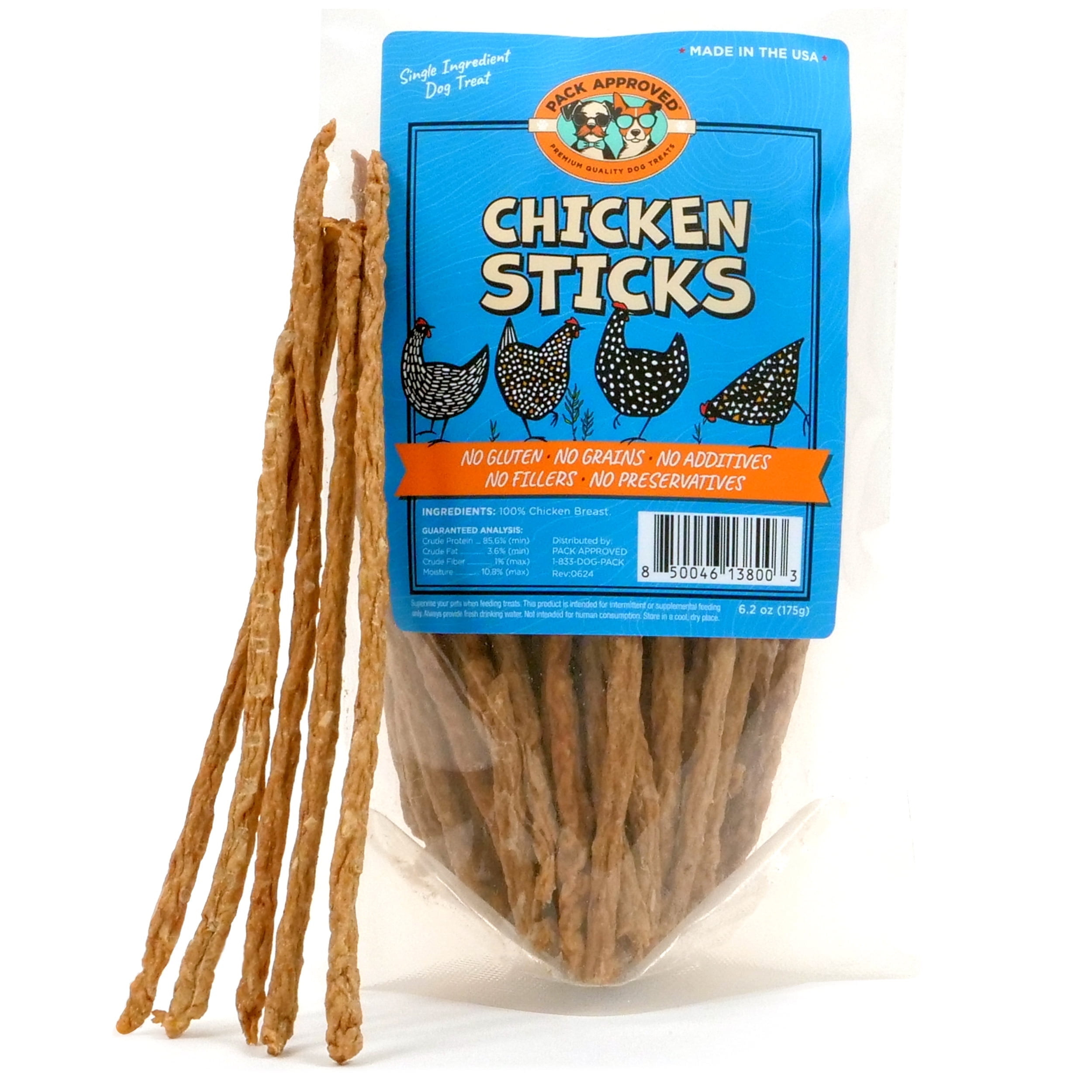 Pack Approved Chicken Sticks for Dogs - Dehydrated Chicken Dog Treats ...