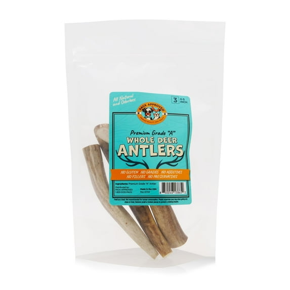 Pack Approved Whole Deer Antler for Dogs - Long Lasting Dog Chews for ...