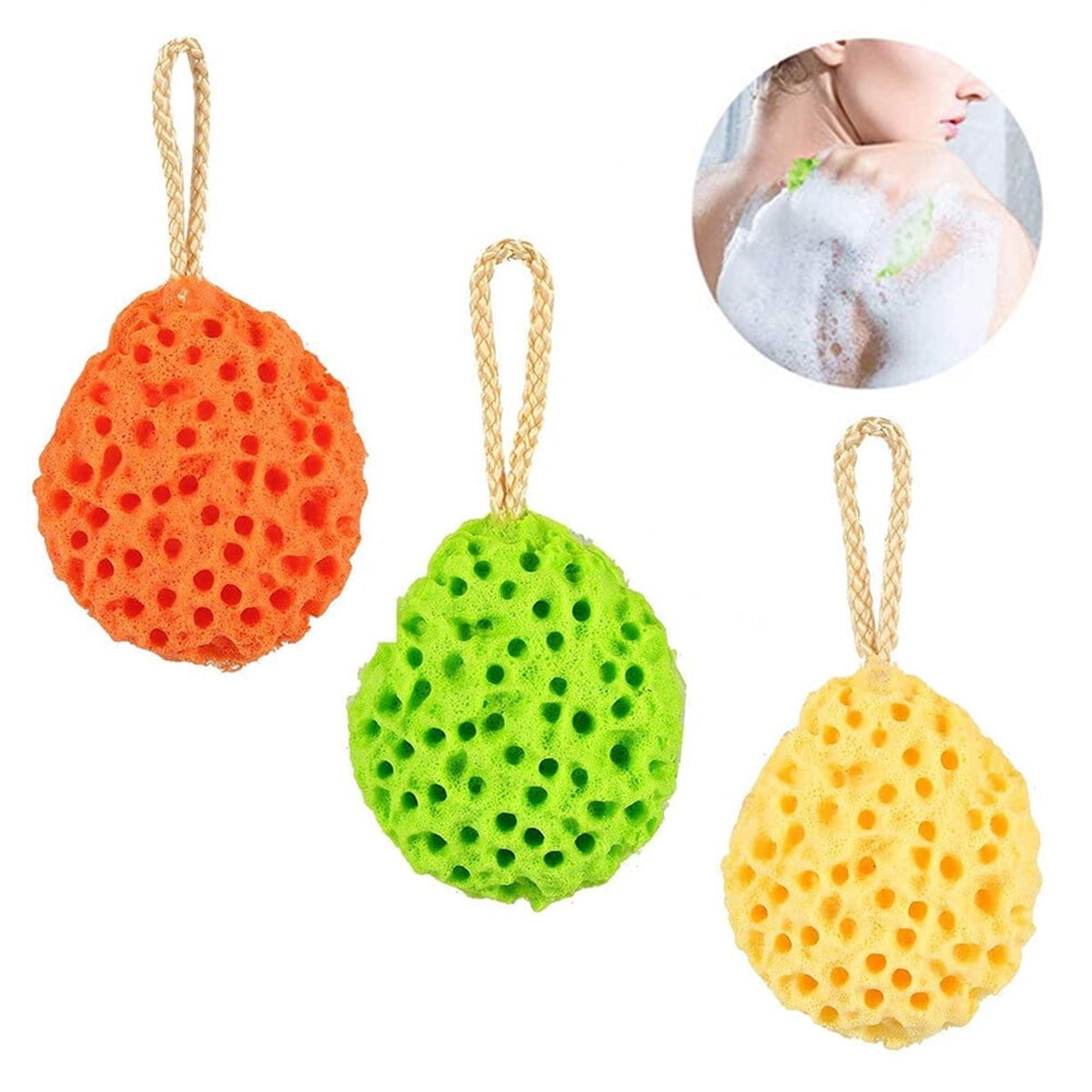 Pack Bath Sponge Loofah Shower Sponge Exfoliating Scrubbing Enhance ...