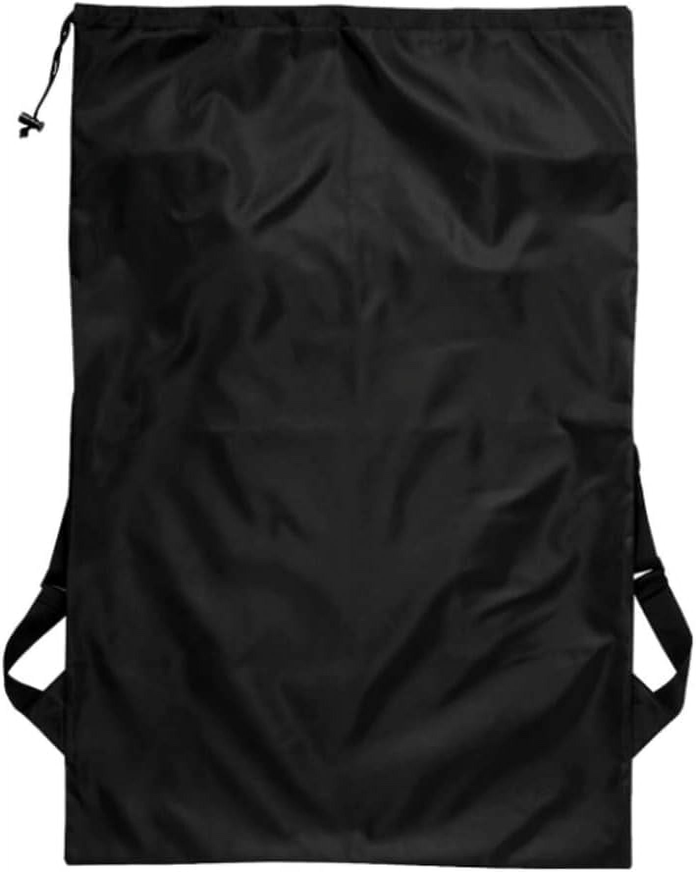 Pack Black Travel Laundry Bag Adjustable Straps Handles Clothes ...