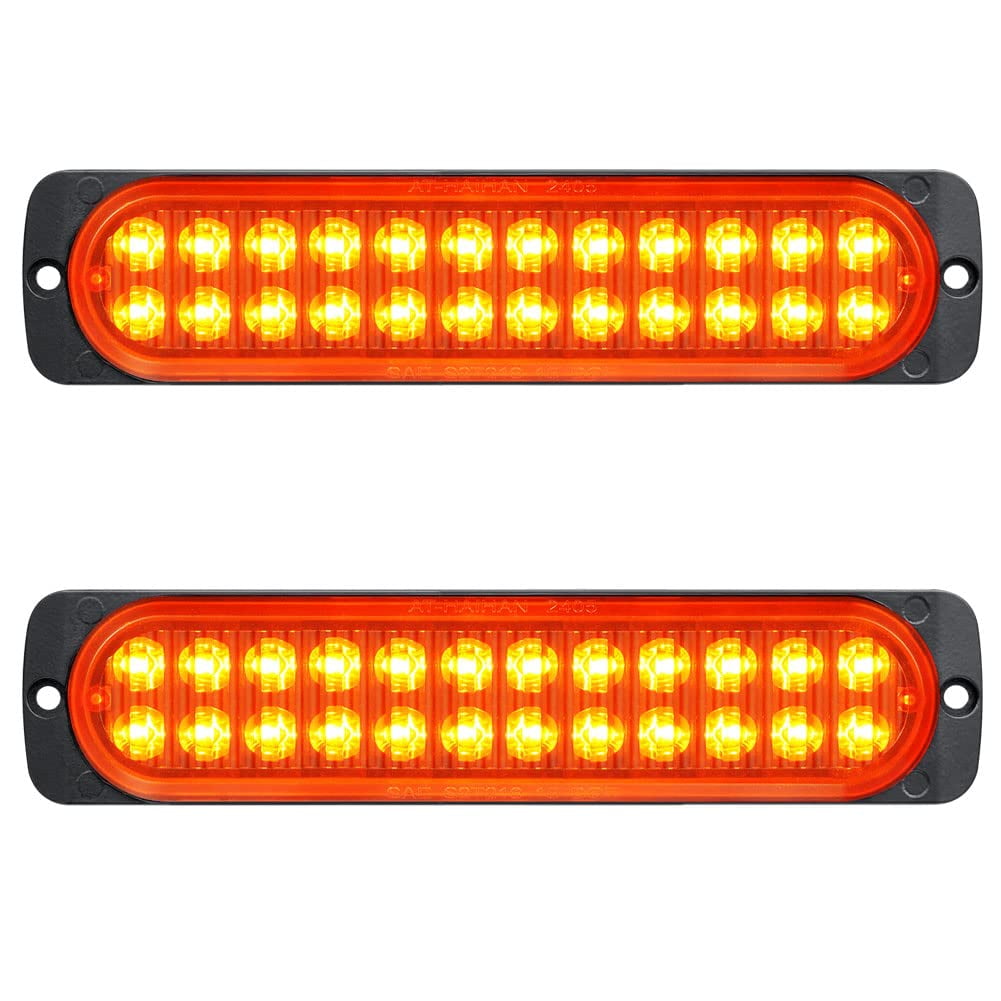 Pack CM31 of 2 Aluminum Housing Amber LED Trailer Turn Signal Brake ...