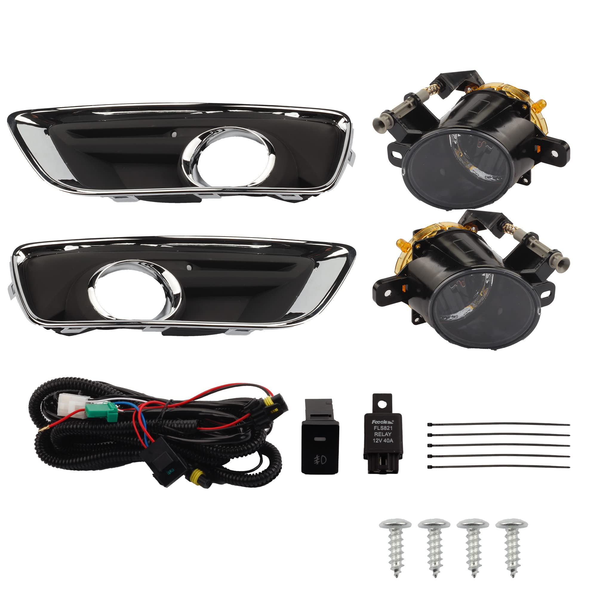 Pack CM31 of 2 Bumper Fog Lamps Compatible with Chevrolet Malibu 2013 ...